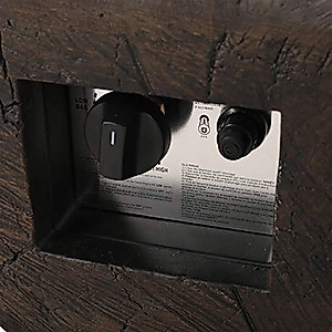 Christopher Knight Home Jamie Outdoor Wood Finish Rectangular Fire Pit with Tank Holder, Brown and Black