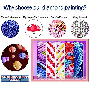 Star Lake Diamond Painting Kits for Adults - Star Lake 5D Diamond Art Kits for Adults Beginner and Kids,Diamond Dots Painting DIY Round Full Drill Gem Pictures Kit,for Home Wall Decor 12x16 Inch