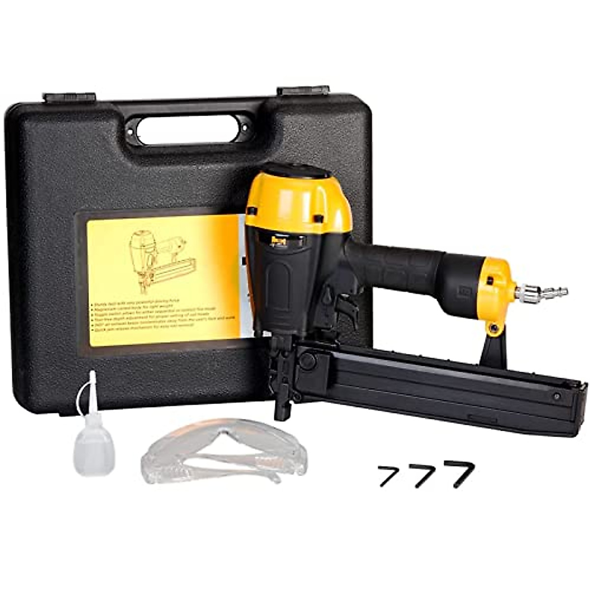 HBT HBN851P 16GA Pneumatic Construction Stapler, 7/16-Inch Medium Crown Stapler Accepts 3/4" to 2" Staples