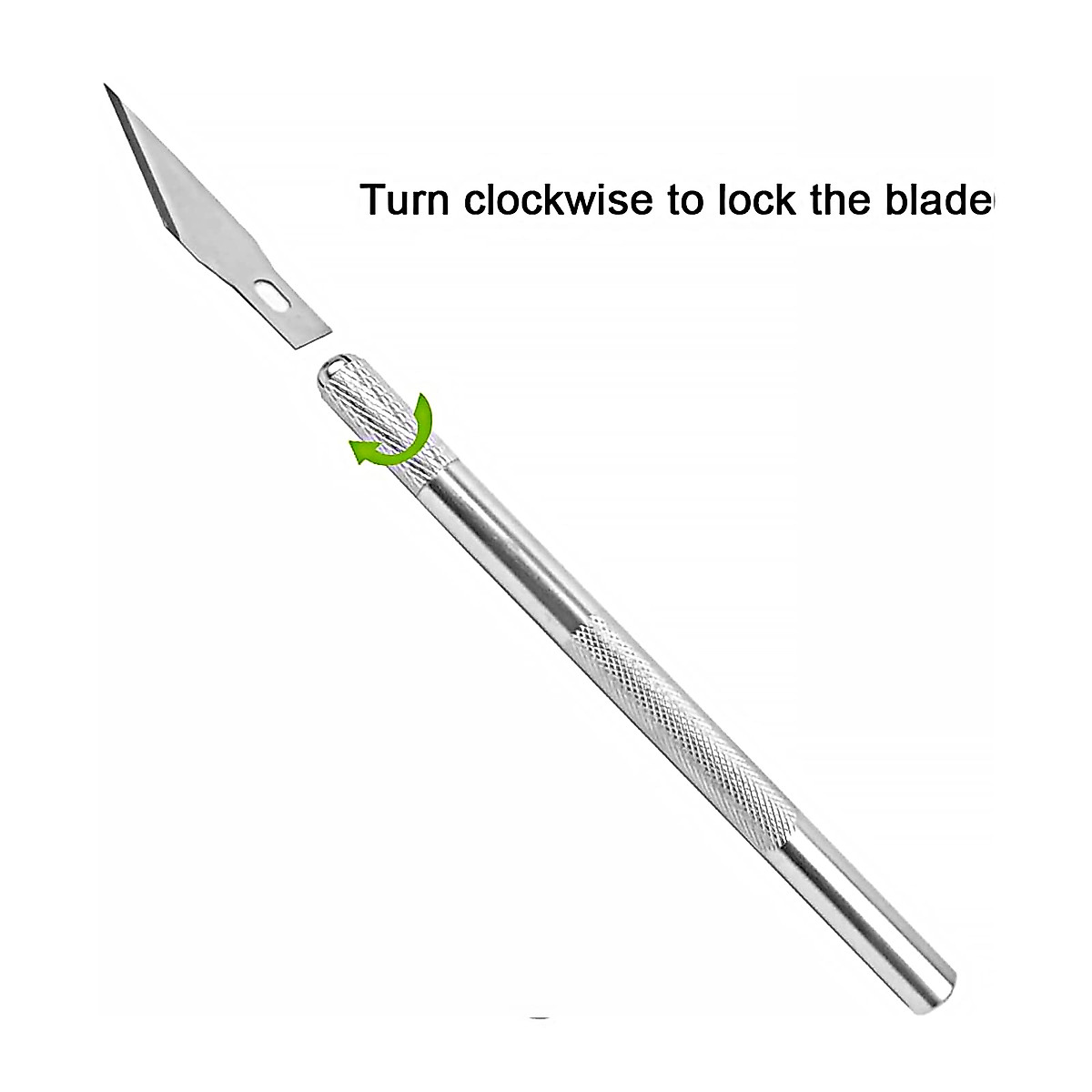 GUGUGI 9mm Snap Off Knife & Precision Carving Craft Knife With 15 Piece Knife Blades Replacement for DIY Art Work, Use In School Home Office Utility Knife