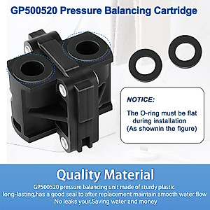 GP500520 Pressure Balancing Unit Cartridge Replacement,Compatible with Kohler Shower Cartridge,Shower Valve,Rite-Temp Bath and Shower Pressure Balancing 1/2" Single Handle Faucet valves (1PCS)