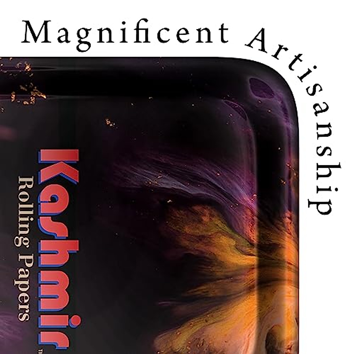 Multipurpose Metal Tray with Smooth Rounded Edges | Elegant and Sleek Design | Perfect for Travel, Storage, and Serving | 10.5" x 6.25" x 0.87" | Multicolor (Design|6)