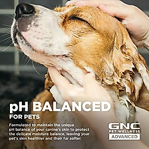 GNC Advanced Medicated Flea & Tick Shampoo for Dogs, 17 oz | Natural Flea & Tick Dog Shampoo Helps Repel Fleas & Ticks | pH Balanced Dog Shampoo in Citronella Scent (FF15156)