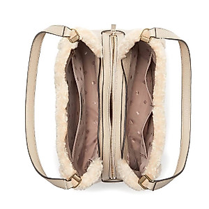 Kate Spade New York Kate Spade Leila Medium Triple Compartment Shoulder (Light Sand Shearling)