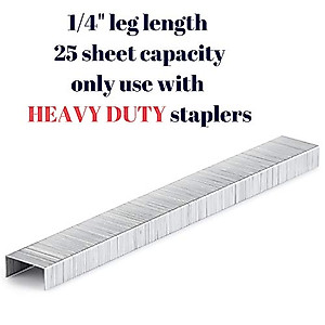 Mr. Pen- Heavy Duty Staples, 5000 Pc Staples, 25 Sheet Staple, 1/4 inch Length(23/6), Staples for Stapler, Staples Office Supply, Office Staple, Paper Staple, One Touch Staple, 100/Strip, Large Staple