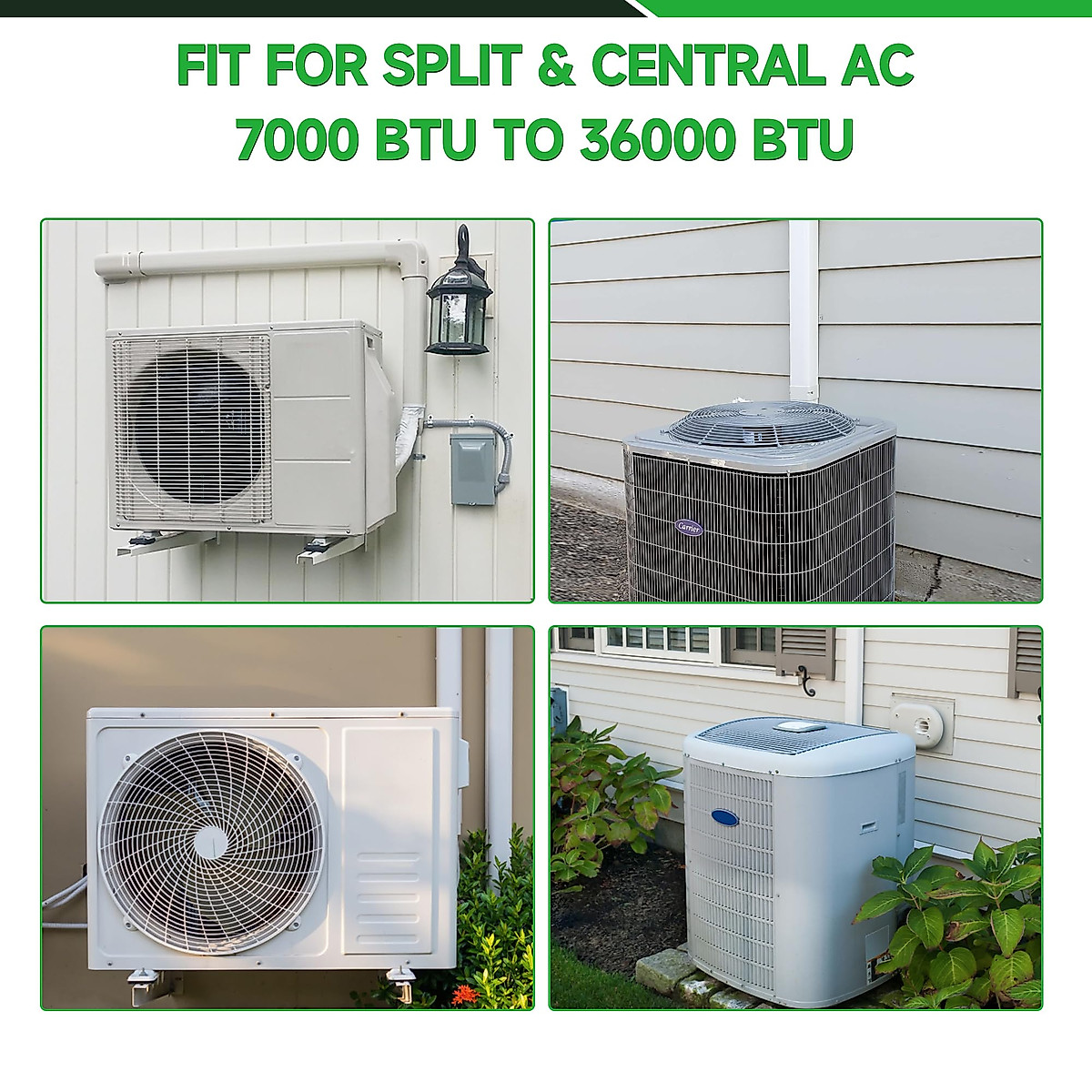 Cestluck 4'' 19.5 Ft Mini Split Line Cover Set, PVC & PP Pipe Covers for Mini Split Lines, Line Guard for Central AC