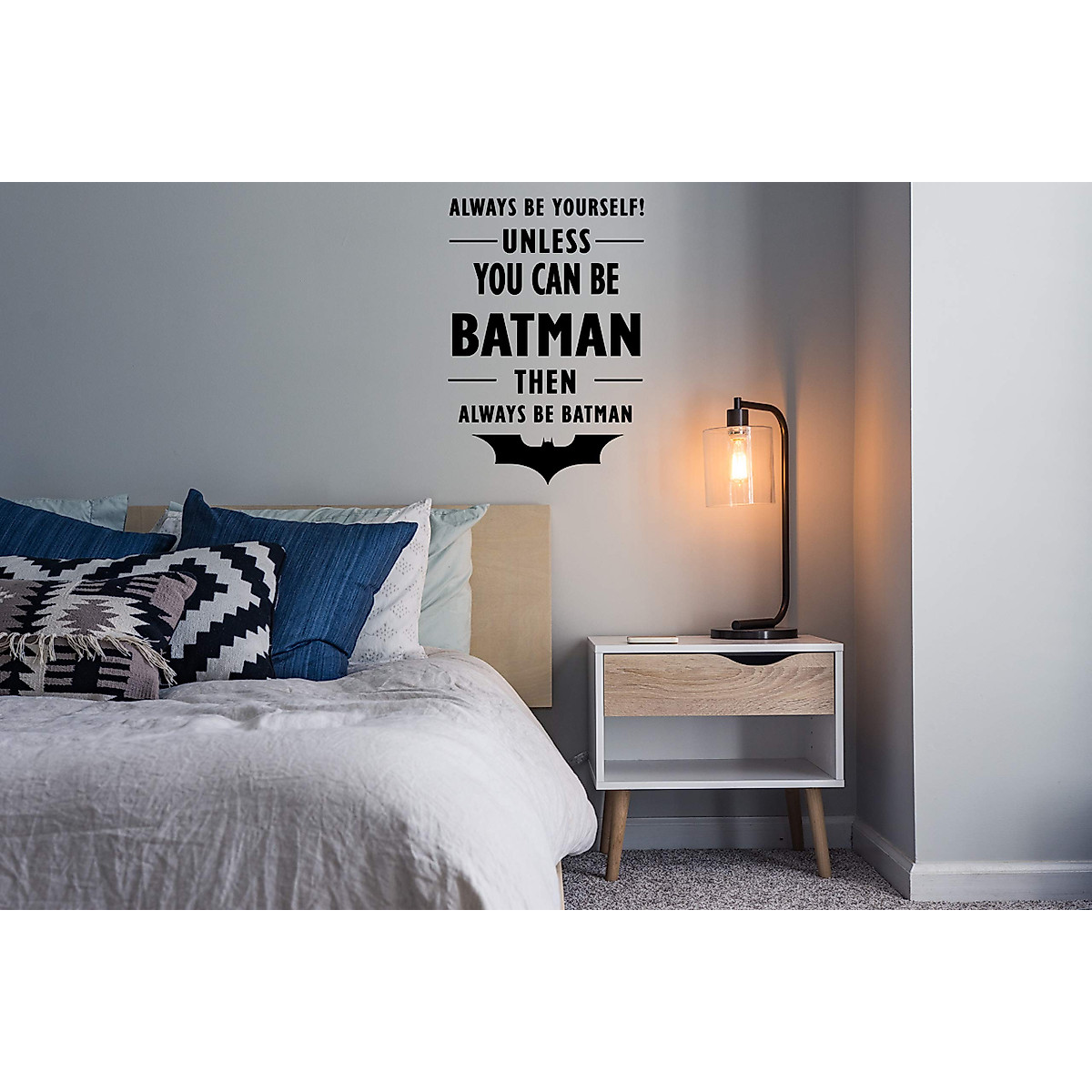 Batman Always Be Batman Vinyl Wall Decal Sticker Quote Playroom Bedroom Boy Girl