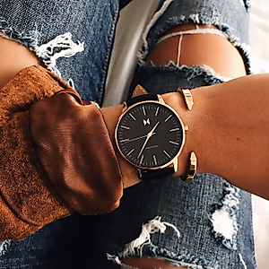 MVMT Women's Minimalist Cuff Bracelet | Open Closure, Stainless Steel | Gold