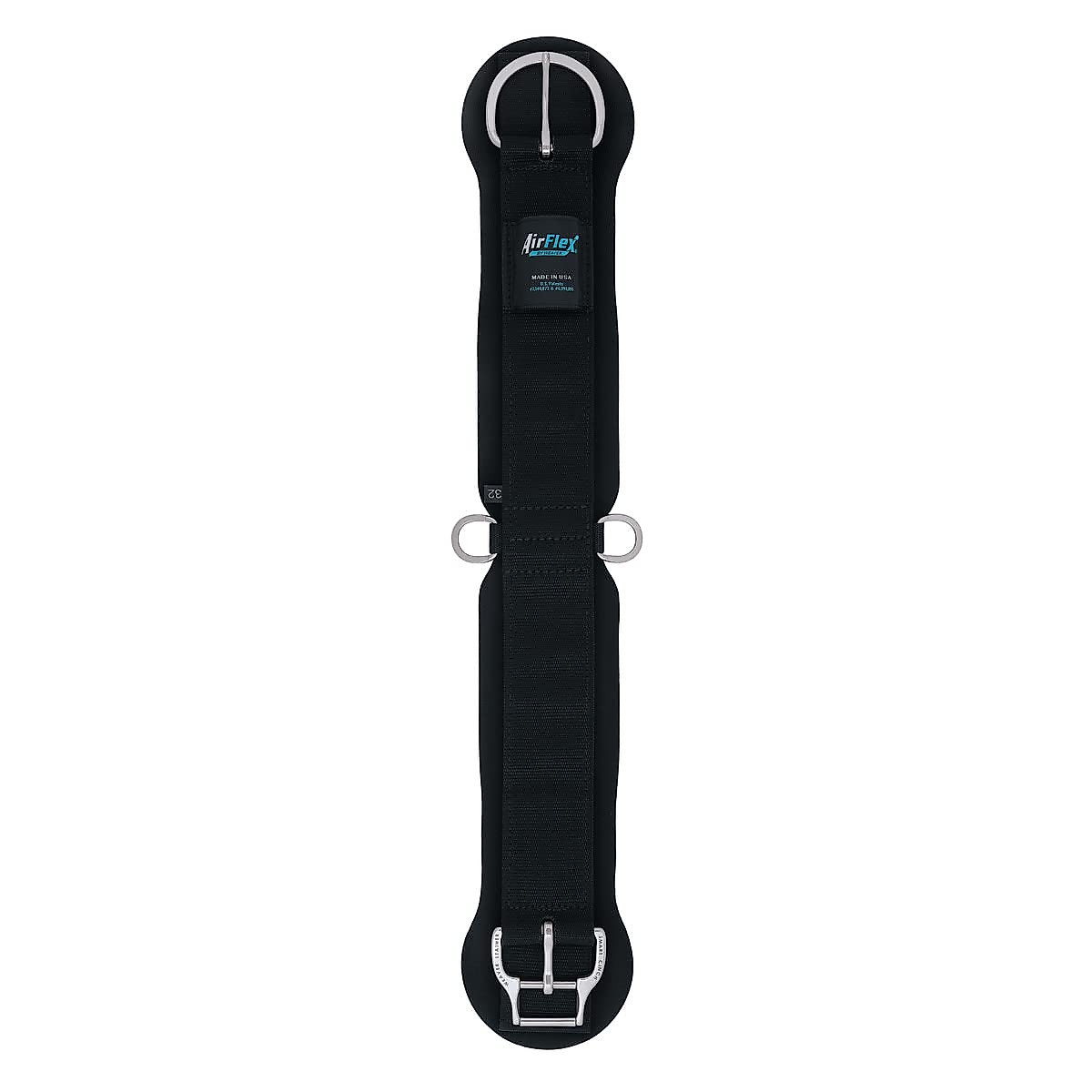 Weaver Leather AirFlex Straight Cinch , Black , 32"