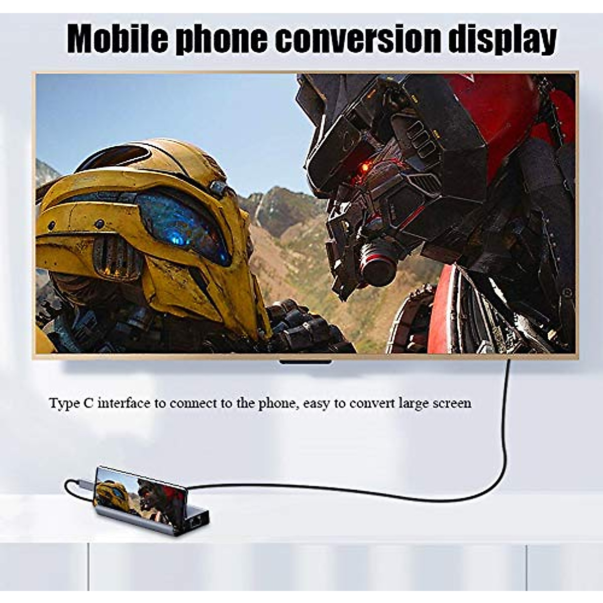 XUNMAIFHB Portable Docking Station,7 in one USB C HUB USB C to HDMI MacBook Computer USB C with Stand & PD Fast Transmission