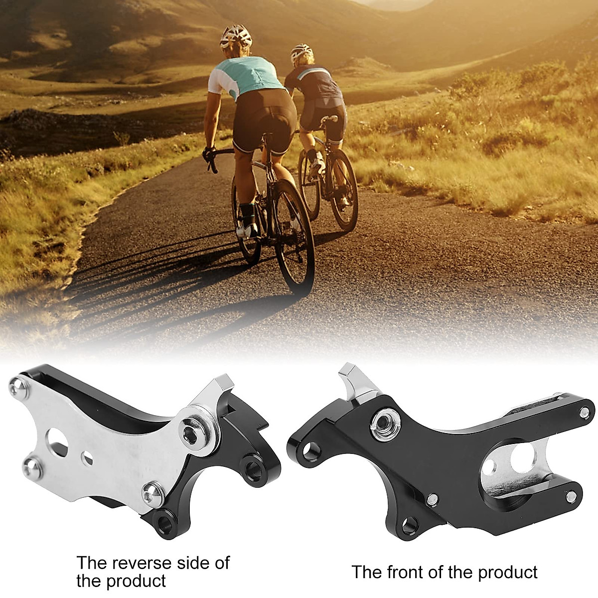 Jiawu Disc Brake Adapter, Mountain Bike Disc Brakes, Aluminum Alloy Disc Brake Mounting Adapter Converter, Rear Wheel Heavy Duty Conversion Accessories, Easy Installation