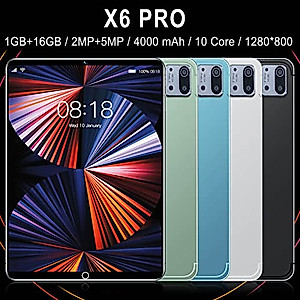 Tablet Laptop, Android 6.0 Tablet PC Octa Core Notebook Play WIFI WPS Office GPS Gobal Version Laptop 1+16G Dual SIM 10.1 Inch Tablets US Plug, Holiday Gift for Family (White)