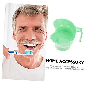 Water Organizer Nursery Drinking Tooth Cups with Brushing Basin Wash Cleaning Washing Handle Storage Elderly Light Bathing Bedridden Toothbrush Bathroom Vanity