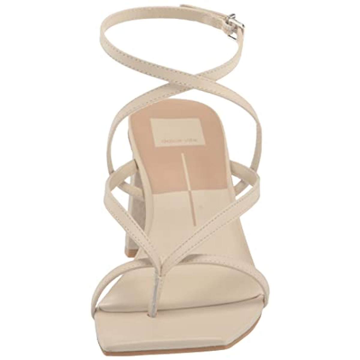 Dolce Vita Women's PAROO Heeled Sandal, Ivory Leather, 8