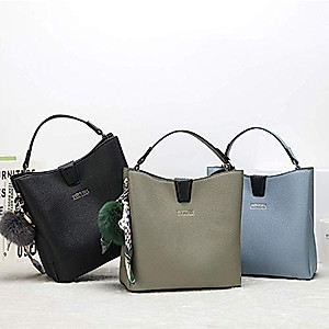 Hand Bag, Stylish Small Tote, with charm item, MS3502 (Black)