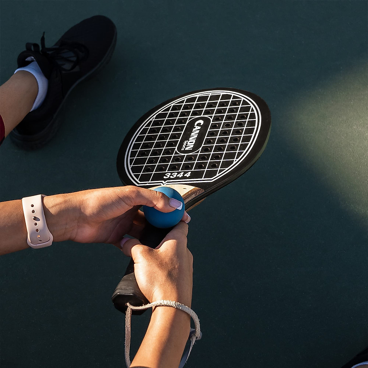 Cannon Sports Pro Paddleball Paddle for Racquet & POP Tennis Sports (Black)