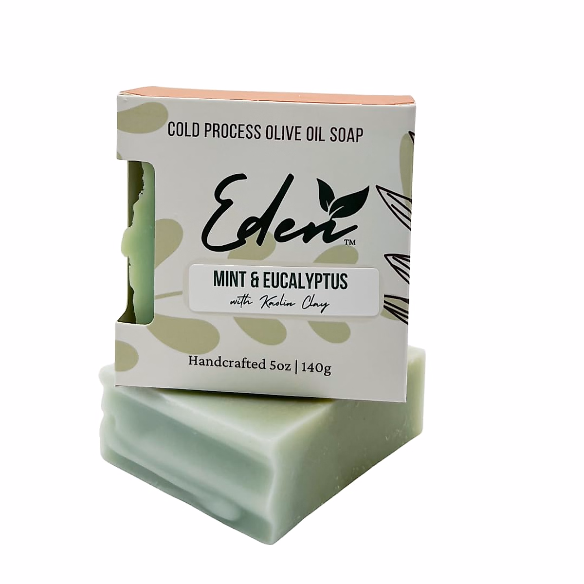 EDEN Daily Essentials - Men’s Soap - Natural Soap Bar - Mint Eucalyptus Hair & Body Soap Bar with Kaolin Clay and Peppermint Essential Oil - Masculine Scent - Made with Pure Essential Oils - Shampoo Bar - Olive Oil Soap - Shea Butter Soap - Handmade Soap