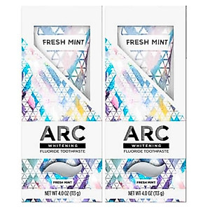 ARC Whitening Fluoride Toothpaste, Fresh Mint 4 oz, 2 pk