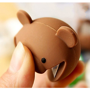 MXY Safety Anti-Collision Edge Corner Guard Protector Soft Silicone Thickening Collision Angle Table Desk Cover Pad Pack of 2 Units Brown Bears