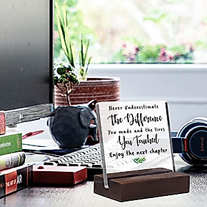 Coworker Gifts For Women Men Retirement Gifts New Joy Going Away Gift Leaving Gifts For Coworker Boss Leader Colleague Friends -Clear Desk Decorative Sign for Home Office