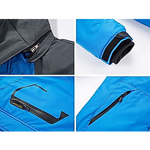 INVACHI Men's Waterproof Ski Jacket Warm Winter Snow Coat Hooded Windbreaker