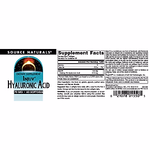 Source Naturals Hyaluronic Acid Injuv 70mg - 60 Softgels