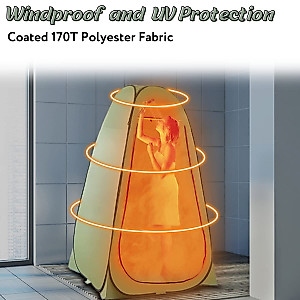 Pop Up Shower Tent – Instant Camping Privacy Shelter Changing Tent Quick Set Up in seconds – Outdoor Portable Shower Enclosure Toilet Tent – 47.2 x 47.2 x 74.8