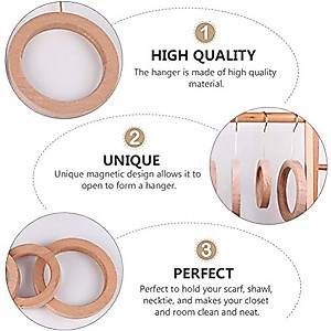 BESPORTBLE Coat Hangers Coat Hangers Wooden Scarf Hanger, Multipurpose Belt/Tie Holder Organizer for Closet - Organizer for Neckties, Shawls Scarves, Pashminas Tie Hanger