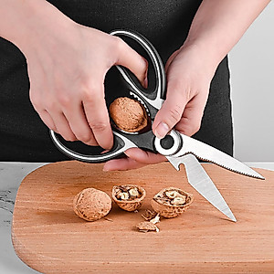 zhuolaiyan Kitchen Shears for Cutting Meat, Stainless Steel,Multipurpose Kitchen Scissors for Meat, Chicken, Fish, Vegetables, Herbs – Bottle Opener, nuts, etc.