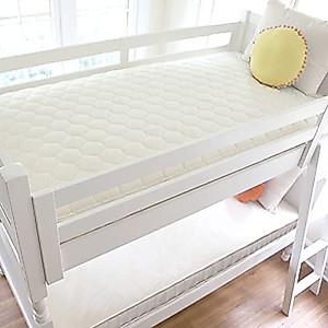 Naturepedic 2-in-1 Organic Kids Mattress, Natural Mattress with Quilted Top and Waterproof Layer, Non-Toxic, Twin Size