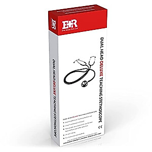 Ever Ready First Aid Deluxe Dual-Head Teaching Stethoscope for Medical Training, Nursing Students and Teachers – Black