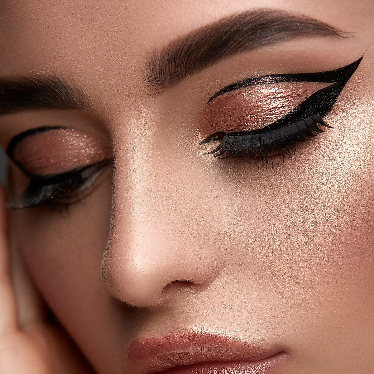 TailaiMei Eyeliner Stencils, Matte PVC Material Smoky Eyeshadow Applicators Guide Template Tool