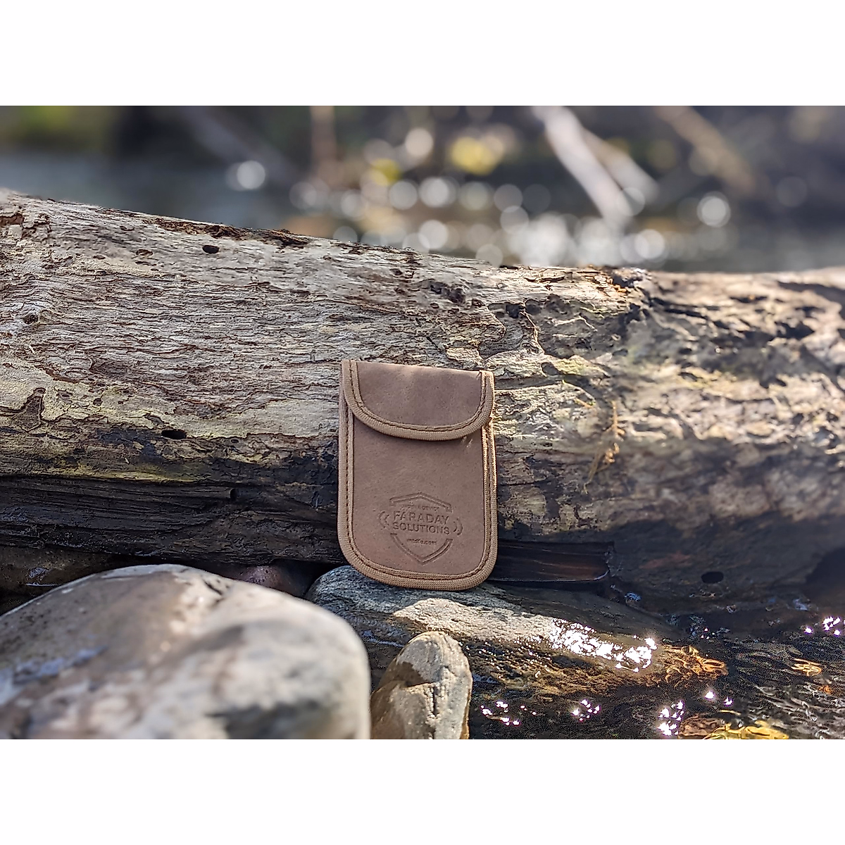 Digital Forensic Evidence Turo Vehicle Rental or Personal Vehicle Anti-Theft Suede Faraday Case with X2 Shielding + Foil Box,Brown