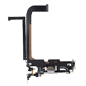 ePartSolution New USB Charger Charging Port Dock Connector Flex Cable Replacement for iPhone 13 Pro Max USA (Silver)