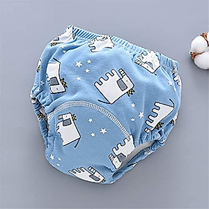 Ctskyte Baby Boys' Girls 5 Pack Toddler Potty Padded Pure Cotton Pee Training Underpants Waterproof Underwears 100 Yellow Animal Star Bear Elephant