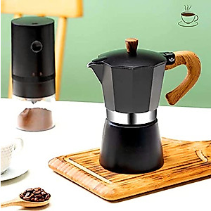 3 Cup and 6 Cup - Moka Cafetera Espresso Coffee Maker Pot (White, 6 Cup/300ml)