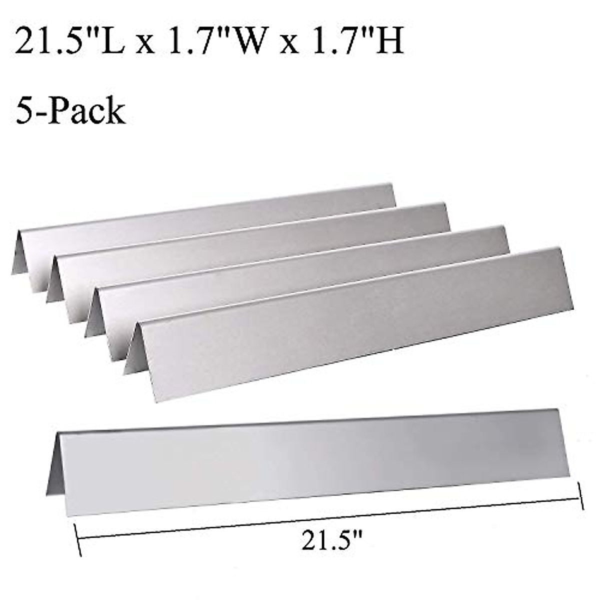 GasSaf 21.5 inch Flavorizer Bar and 27 inch Burner Tube Set Replacement for Weber Spirit E-210, S-200, S-210, E-210NG, Genesis Silver A, Spirit 500, Parts Kit Replace for Weber 7534 &7507