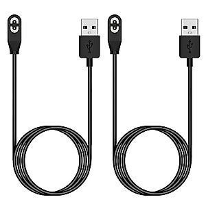 Threeeggs Charger for AfterShokz OpenComm Charger, Magnetic Charging Cable USB Charger Cord for AfterShokz Aeropex AS800 & Shokz OpenRun Pro & OpenRun & OpenRun Mini Headphones (2)