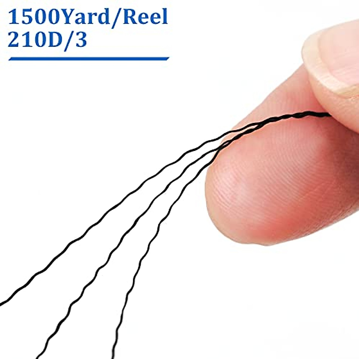 2 Roll Polyester Thread, Heavy Duty Thread, 1500Yard/Reel 210D/3 Nylon Thread for Sewing, Sewing Thread for Upholstery, Outdoor Market, Drapery, Leather, Beading, Crafts