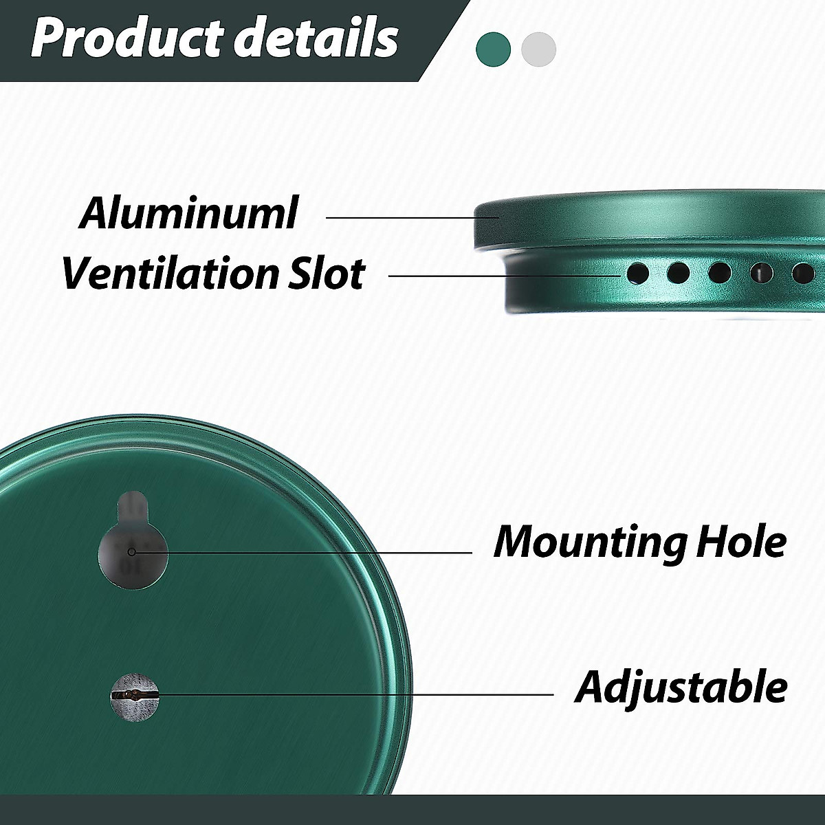 4 Pieces Indoor Outdoor Thermometer Hygrometer 2 in 1 Temperature Humidity Gauge Analog Hygrometer for Indoor Office Home Room Outdoor, No Battery Required, in Green and White