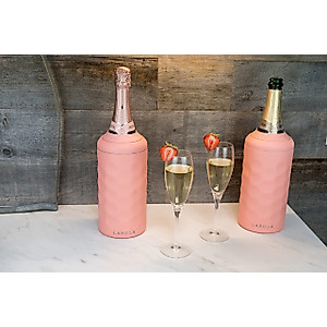 LAROSÁ Gift Set - Wine Chiller with 2 Stemless Wine Tumblers - Unique Gift Ideas for Wine & Champagne Enthusiasts - Wine Bottle Chiller Gift Set - Powder Coated & Double Walled Stainless Steel