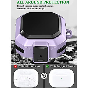 Case for Galaxy Buds 2 Pro/Galaxy Buds 2 / Galaxy Buds Pro/Galaxy Buds Live,Full-Body TPU Rugged Shockproof Cool Hard Protective Case Cover for Galaxy Buds Charging Case for Women Men (Black)