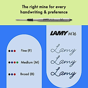 Lamy safari yellow - Ballpoint Pen with ergonomic grip & line width M - for pleasant long writing - made of robust ASA plastic – including large capacity refill M 16 in blue