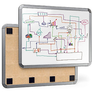 Arteza Framed Magnetic Dry Erase Board Set (2-Pack, 11x14 inches), Small Whiteboards with Marker & Magnets, Ideal for School Supplies, Office, Classroom, College Dorm Essentials