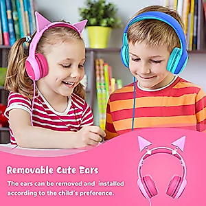 gorsun Kids Headphones with Limited Volume, Children's Headphone Over Ear, Toddler Headphones for Boys and Girls, Wired Headset Earphones for Children