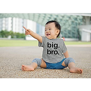 Big Brother Shirt, Big bro Shirt, Big Brother Announcement Shirt, Big Brother t Shirt Toddler (Light Gray, 18 Months)