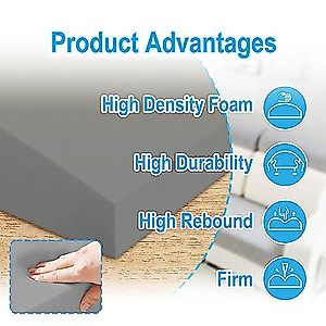 20" x 20" Foam Cushion Couch Cushion Support - Curve Furniture Seat Support- High-DensitySag Repair Replacement for Sofa Couch Loveseat Chair (1)