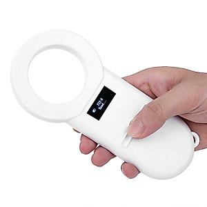 Pet Microchip Scanner, 134.2kHz Pet ID Scanner, Rechargeable Pet Tag Scanner IOS11784/IOS11785/FDX‑B, Universal RFID Animal Handheld Reader with OLED Display for Animal/Pets/Dogs/Cats/Pigs