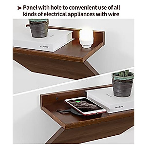 Sivapleso Floating Nightstand Wall Mounted Modern Floating Wood Shelves Bedside Tables Desk for Living Room, Bedroom, Kitchen, Office 13''L x 7''W