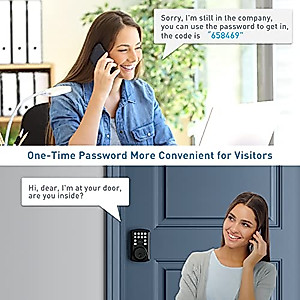 Signstek Keyless Entry Door Lock, Deadbolt Smart Lock, Electronic Keypad Deadbolt for Front Door, Office, Apartment, Easy-Installation, Auto Lock- Matte Black